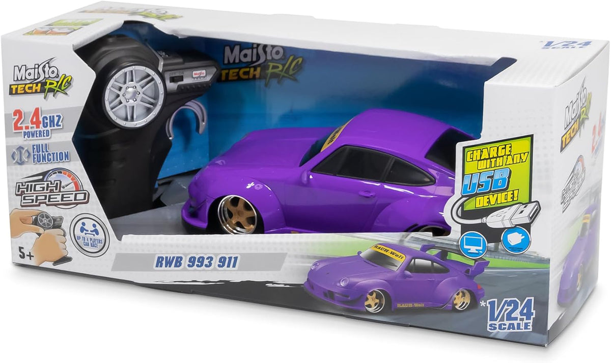 Maisto Tech RC 124 Premium RWB 993 911, Purple — Toyzania Shop